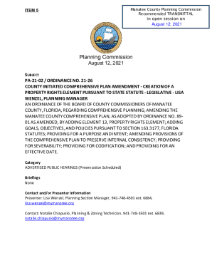 Fillable Online MANATEE COUNTY COMPREHENSIVE PLAN AMENDMENT PA-21-02 ...