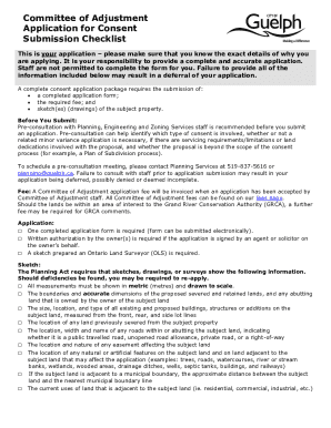 Fillable Online Consent Application Form - City of Guelph Fax Email ...