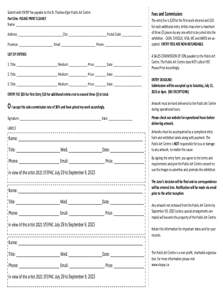 Fillable Online 0901 nccdn St. Thomas-Elgin Public Art Centre ...