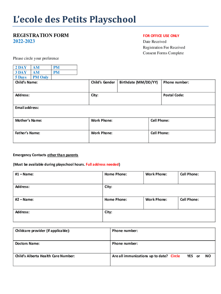 Fillable Online 0901 nccdn Preschool Registration Form Template - Jotform Fax Email Print ...