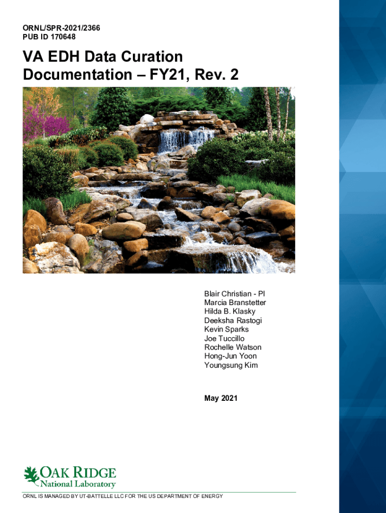 Fillable Online info ornl VA EDH Data Curation Documentation FY22-Q1 ...