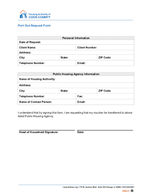 Fillable Online PORT IN REQUEST FORM - NYC.gov Fax Email Print - pdfFiller