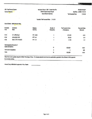 Fillable Online Tax Exemption ReportNew Lebanon CSD Fax Email Print ...