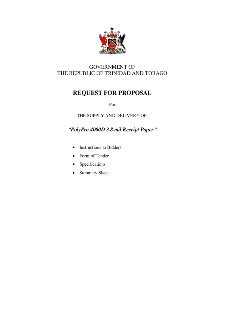 Fillable Online The Supply and Delivery of PolyPro 4000D 3.8 mil ...