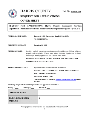 Fillable Online Cover Sheet - Manufactured Housing RFA 12.03.20 Fax ...