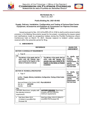 Fillable Online Bid Bulletin No. 1 Fax Email Print - pdfFiller