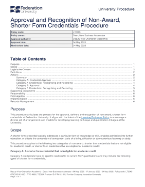 Fillable Online policy federation edu Approval and Recognition of Non ...