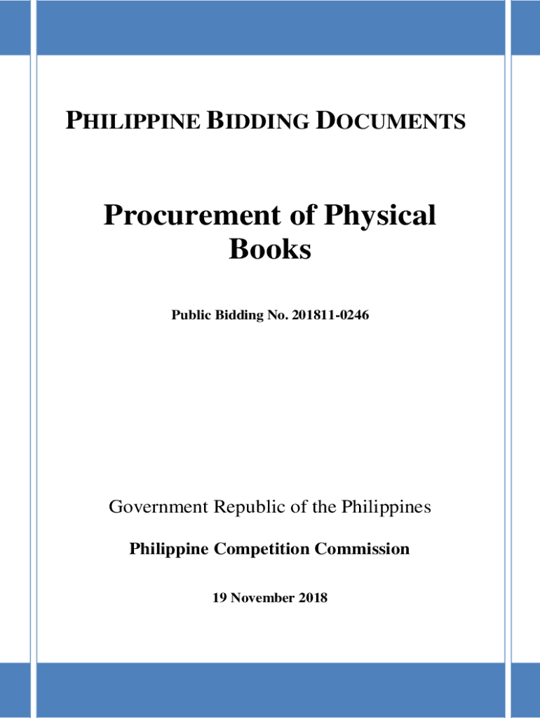 Fillable Online PHILIPPINE BIDDING DOCUMENTS PART I Fax Email Print - pdfFiller