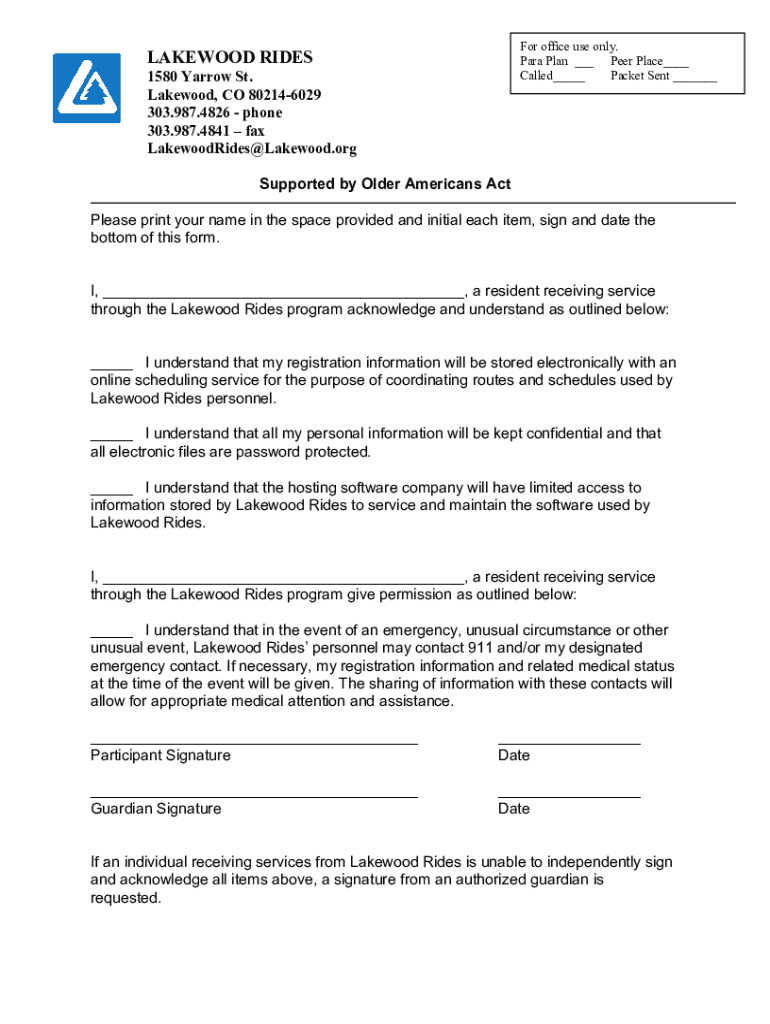 Fillable Online Lloyd G. Clements Community Center - City of Lakewood Fax Email Print - pdfFiller