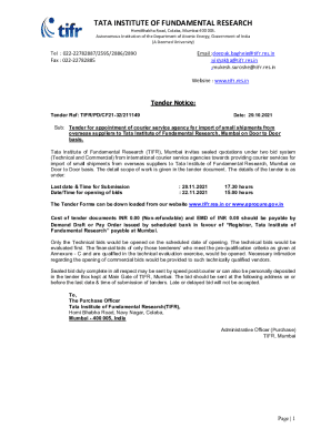 Fillable Online CF21-32 Custom clearing and frieght forwarding tender ...