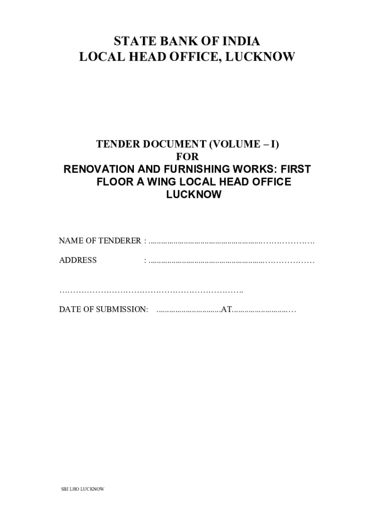 Fillable Online STATE BANK OF INDIA Local Head Office, LUCKNOW ... Fax ...