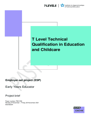 Fillable Online T Level Technical Qualification in Education and ...