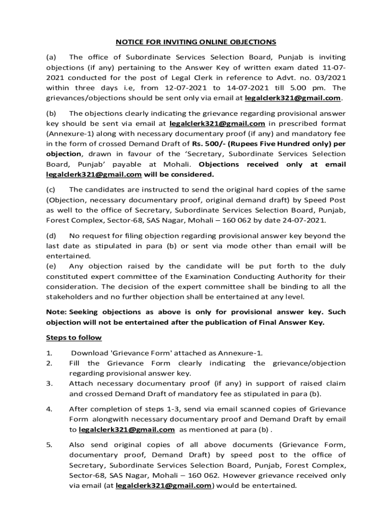 Fillable Online Final Answer Keys Block Level Extension Officer - SSSB ...