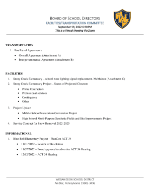 Fillable Online Back to school: agreement between school board, bus ...