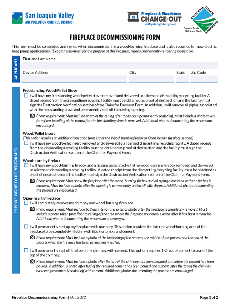 Fillable Online This form must be completed and signed when ...