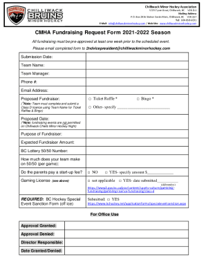 Fillable Online CMHA Fundraising Request Form.PDF Fax Email Print ...