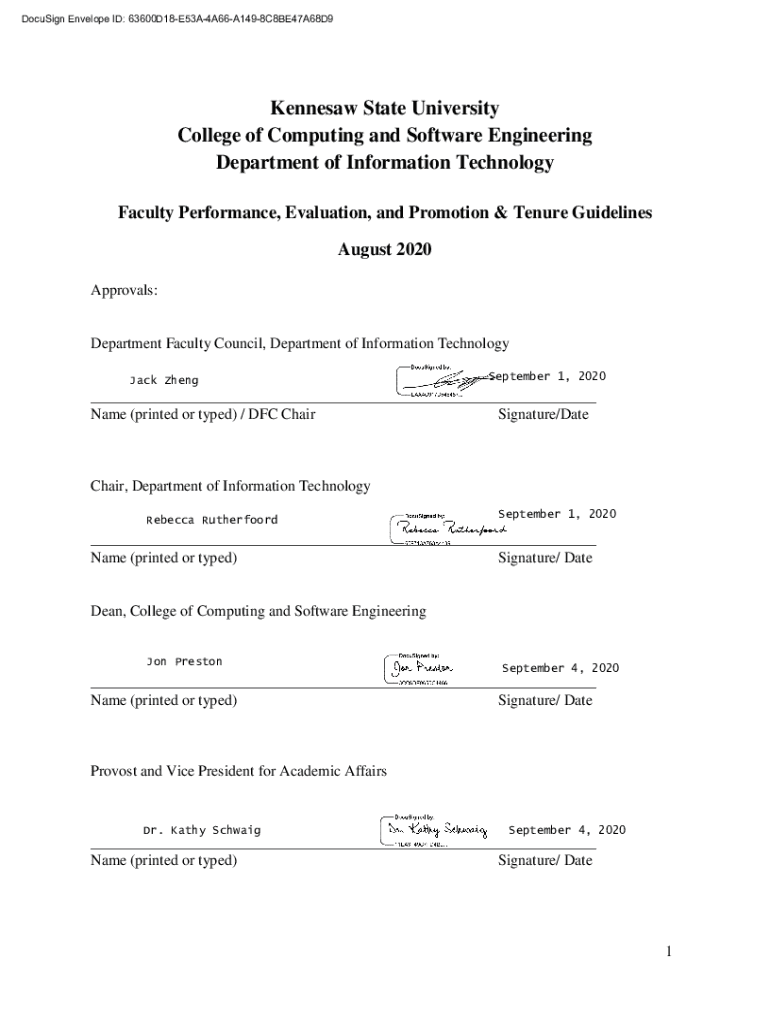 Fillable Online Kennesaw State University College of Computing and ...