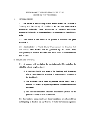 Fillable Online SECTION-I INSTRUCTION TO TENDERERS 1. GENERAL ... Fax ...