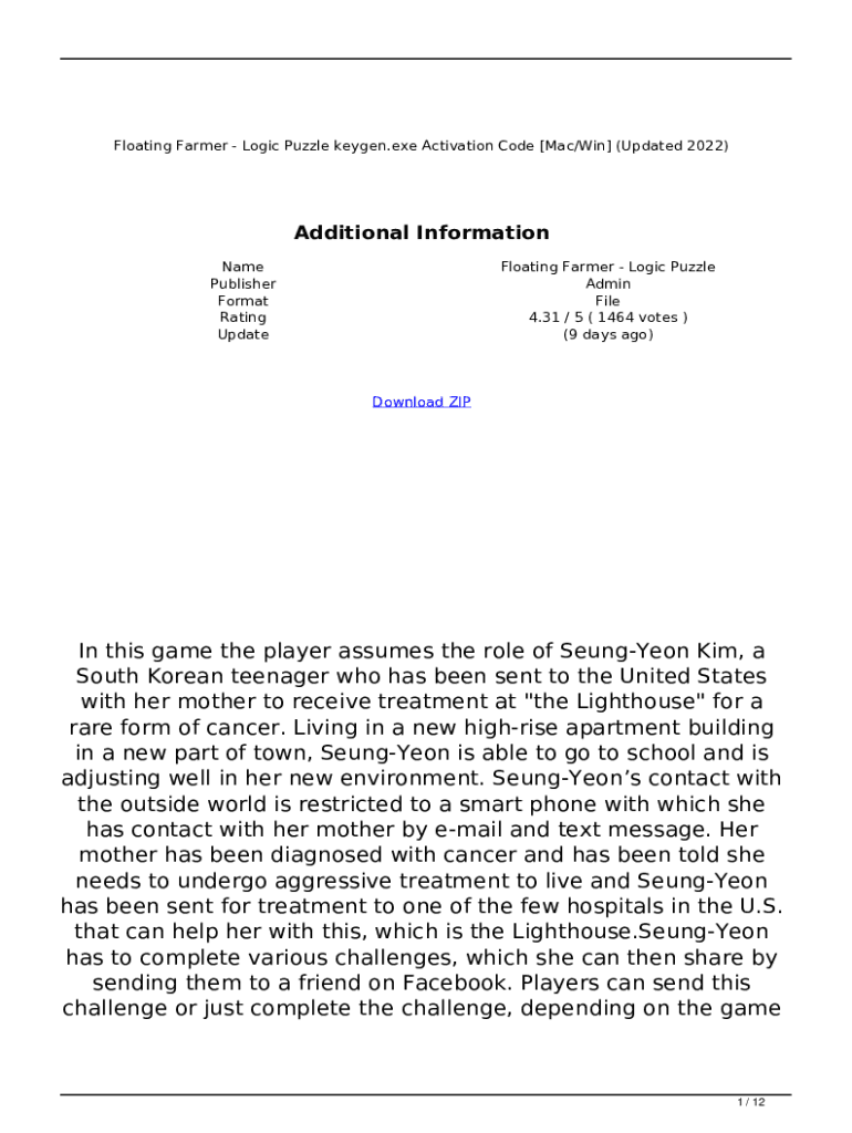 Fillable Online Logic Puzzle keygen.exe Activation Code Mac/Win (Updated ... Fax Email Print ...