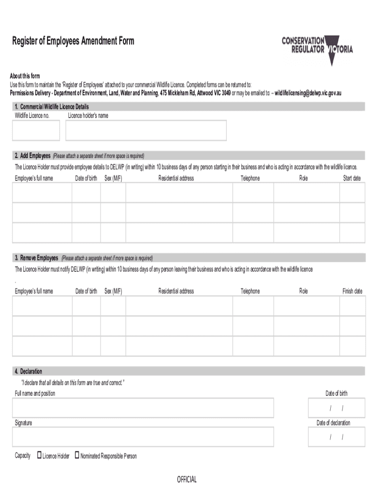 Fillable Online Register of Employees Amendment Form v21.1.docx Fax ...