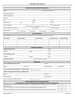 Fillable Online Home Improvement Contractor License Application ...