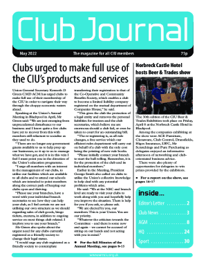 Fillable Online Club Journal - CIU Fax Email Print - pdfFiller