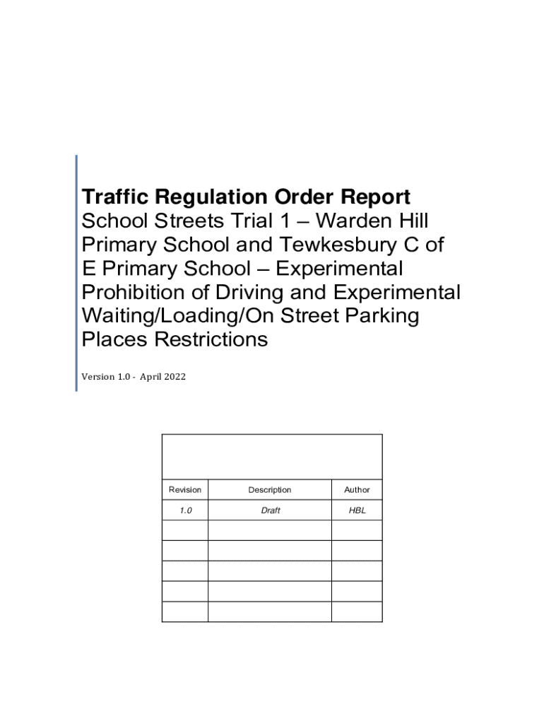 Fillable Online School Street trials have been operating for a year Fax ...