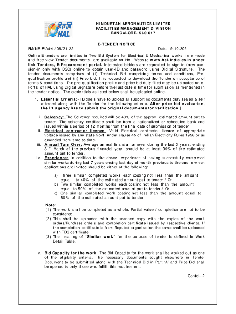 Fillable Online hindustan aeronautics limited aerospace division ...