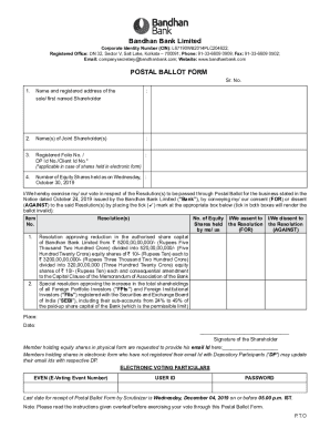 Fillable Online Bandhan Bank Limited Regd. Office: DN 32, Sector V, Salt ... Fax Email Print ...
