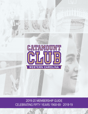 Fillable Online Catamount Club 50th Anniversary - Western Carolina ...