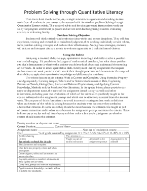 Fillable Online Problem Solving through Quantitative Literacy Fax Email ...