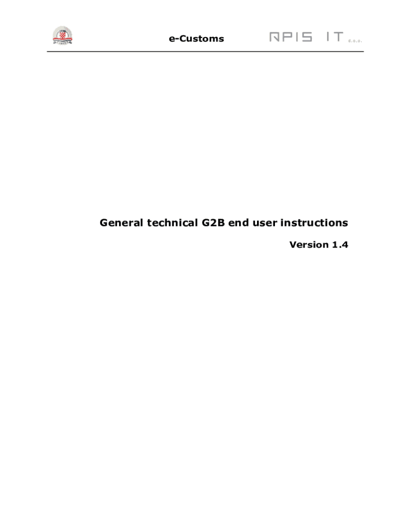 Fillable Online carina gov General technical G2B end user instructions Fax Email Print - pdfFiller