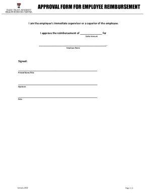 Fillable Online Free Employee Reimbursement Form - PDFWord - eForms Fax ...