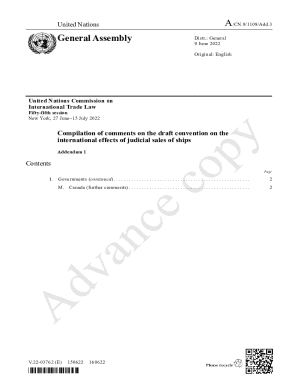 Fillable Online General Assembly - uncitral Fax Email Print - pdfFiller