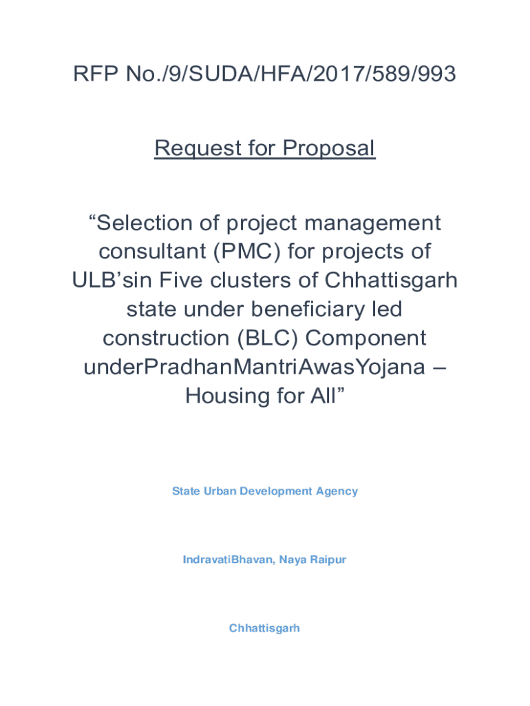 Fillable Online RFP for PMC BLC ver 20.pdf - PMAY (U) Fax Email Print ...