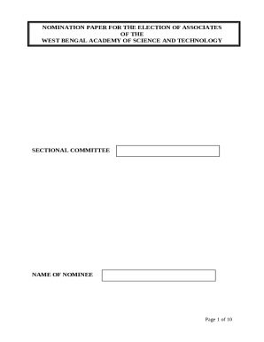 2 Nomination Paper (See rule 30) Doc Template | pdfFiller