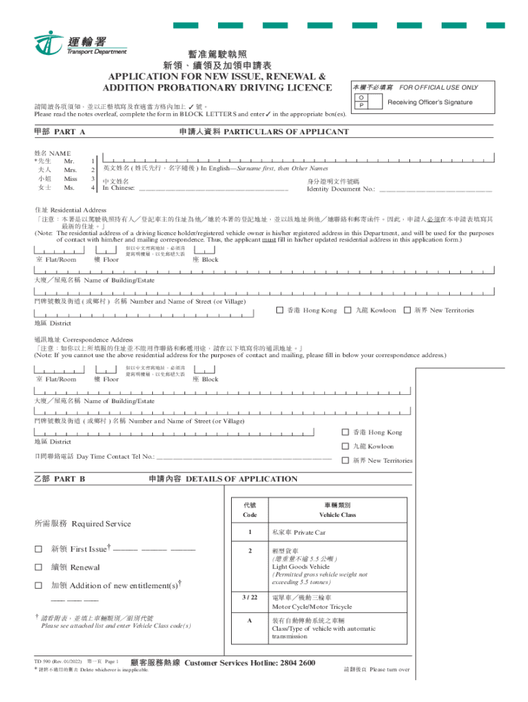 Fillable Online Application for New Issue, Renewal and Addition ...