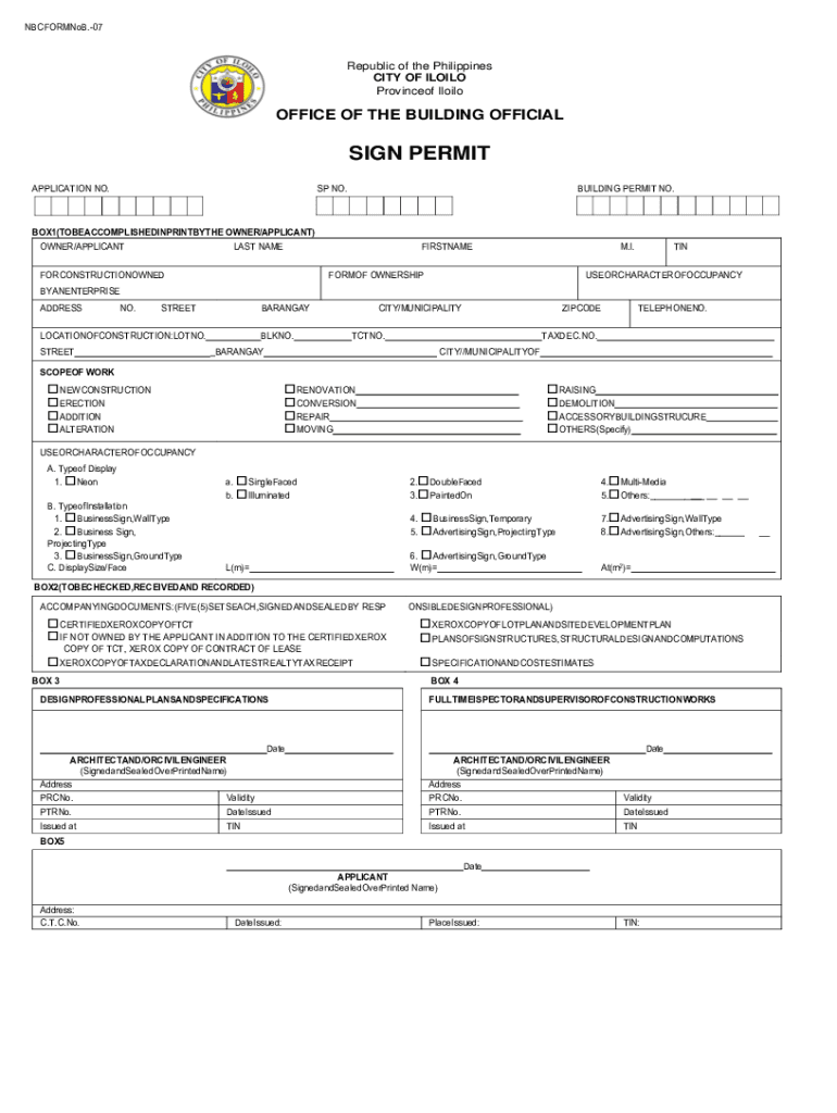 Iloilo City Building Permit Forms - Fill Online, Printable, Fillable ...