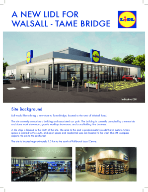 Fillable Online Lidl wants to open four new stores in Walsall - this is ...