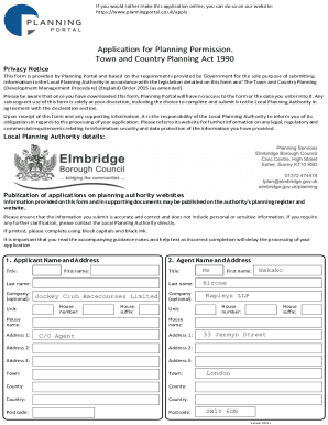 Fillable Online Planning Permission - Change of use Fax Email Print ...