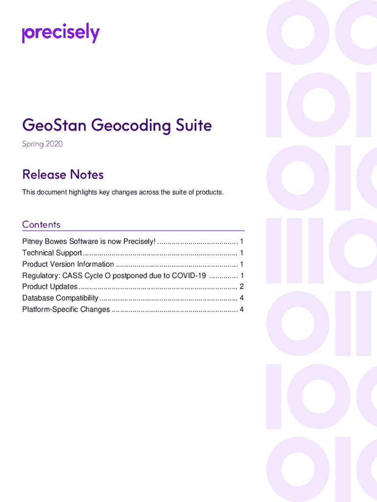 Fillable Online Group 1 Software's Geocoding Solution to Provide ...