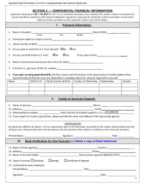 Fillable Online Supplemental Information Form for Undergraduate ...