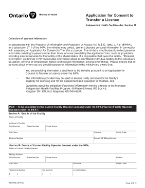 Fillable Online Ontario. Ministry of Health and Long-Term Care Fax ...