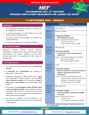 Fillable Online Webinar Announcement - MEF Fax Email Print - pdfFiller