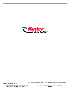 Fillable Online Ryder System, Inc.10K2022V1 Fax Email Print - pdfFiller