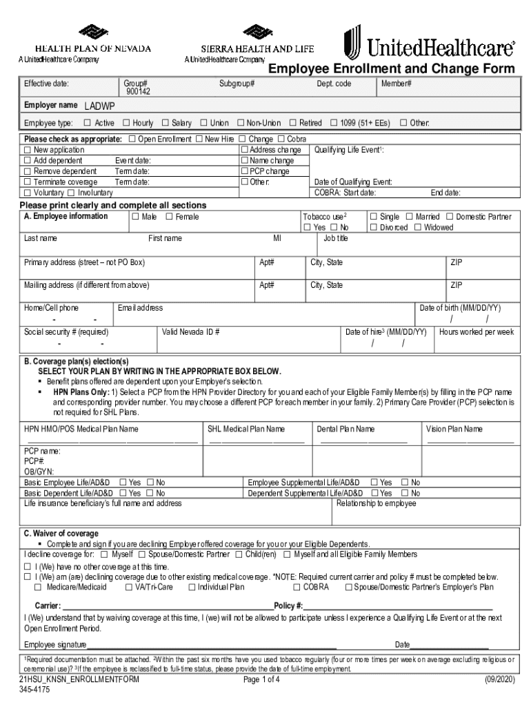 Fillable Online Enrollment/Change Request - Ewing Public Schools Fax Email Print - pdfFiller