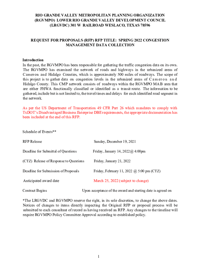 Fillable Online rio grande valley metropolitan planning organization - LRGVDC Fax Email Print ...