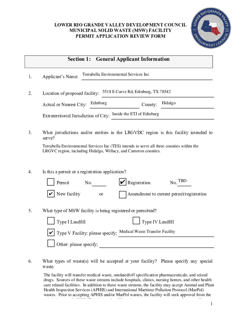 Fillable Online Lower Rio Grande Valley Development Council (Weslaco) Fax Email Print - pdfFiller