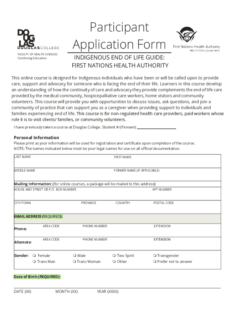 Fillable Online Indigenous End of Life Guide - First Nations Health ...