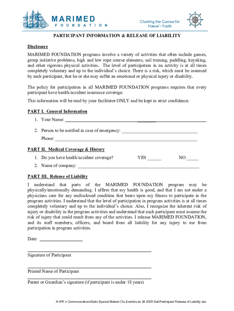 Fillable Online Informed Consent, Assumption of Risk, and Agreement to ...